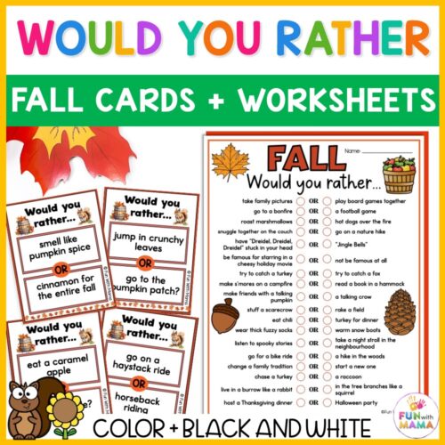 Fall Would You Rather Questions - Fun with Mama