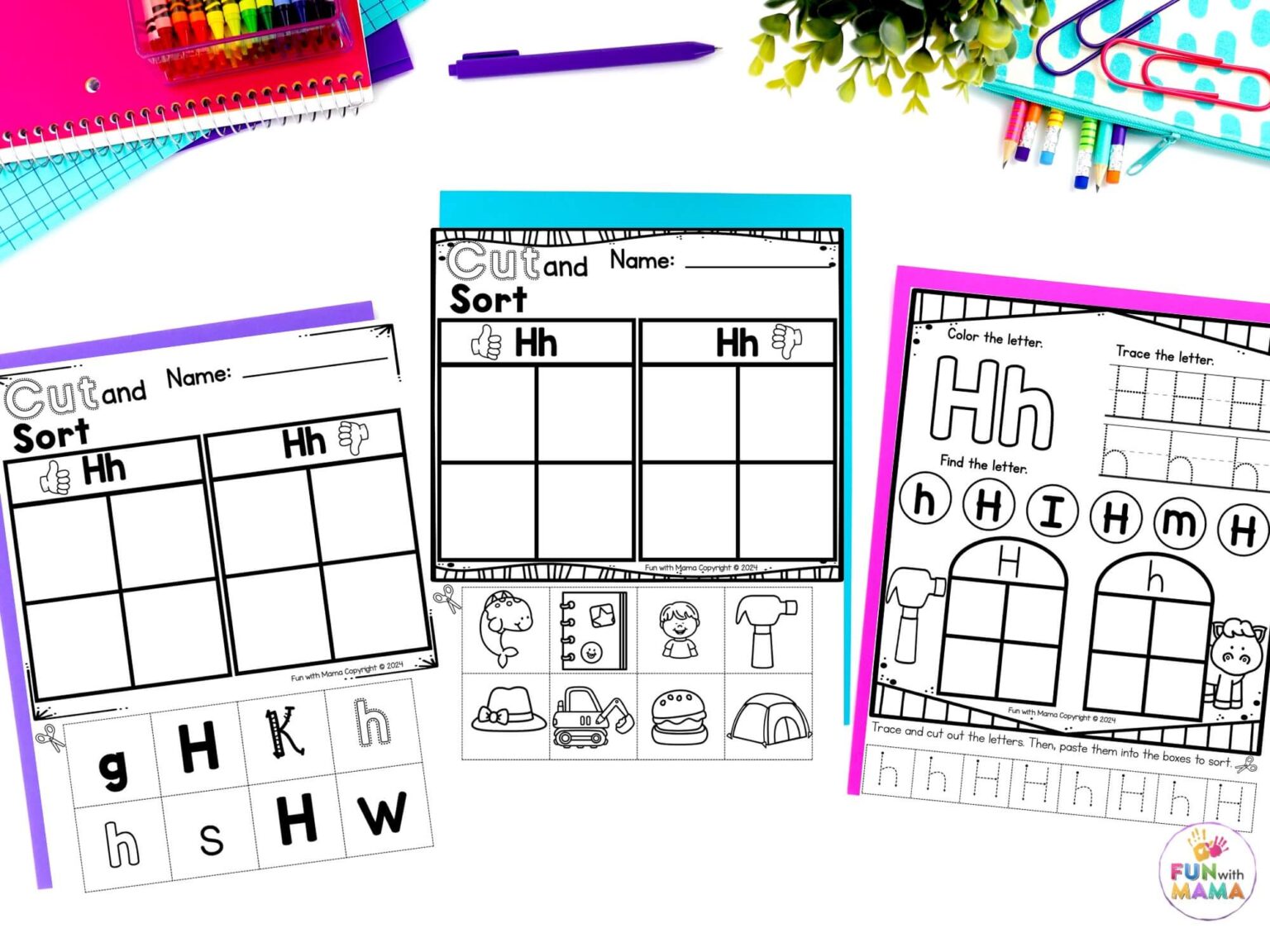 Letter H Worksheets - Fun with Mama