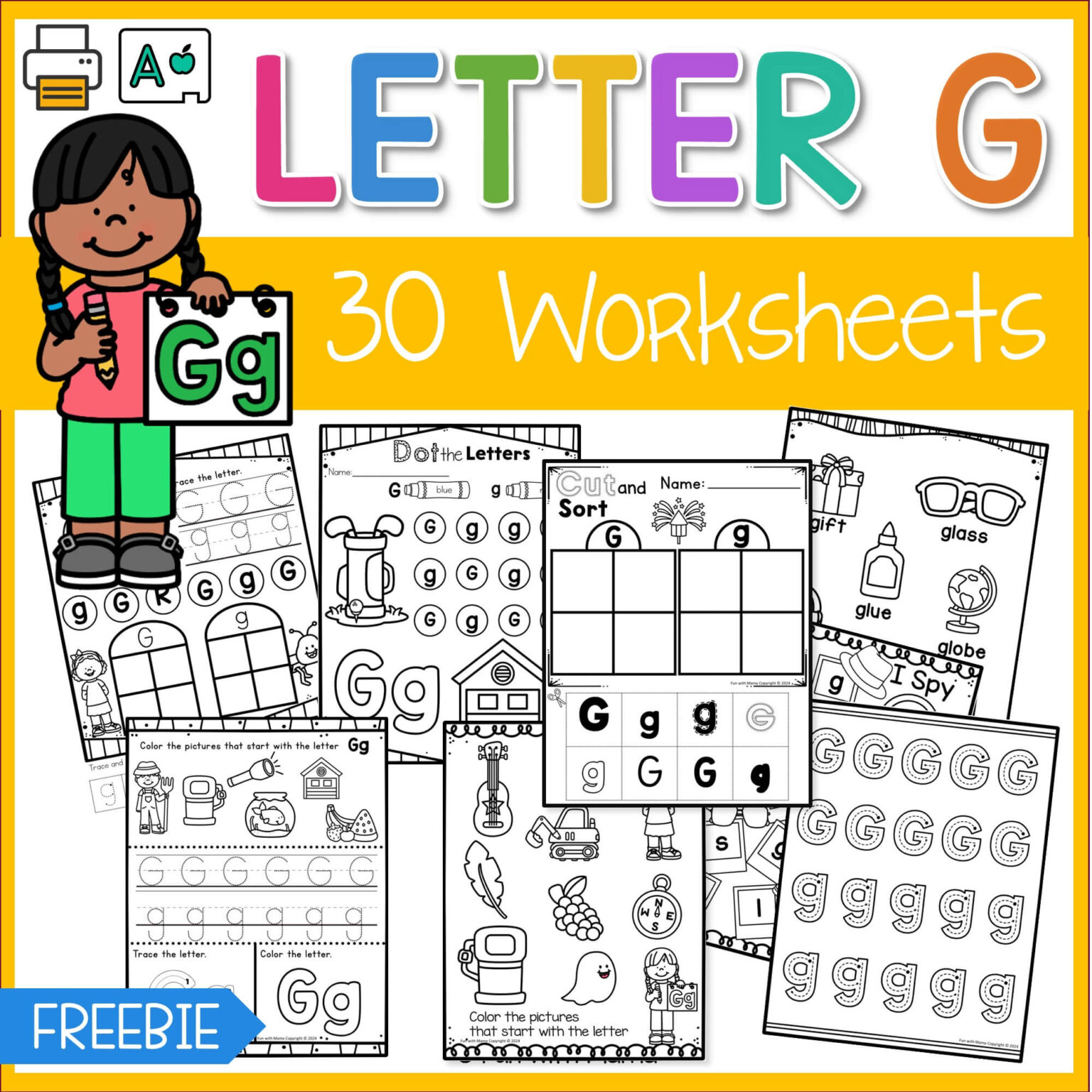 Letter G Worksheets - Fun with Mama