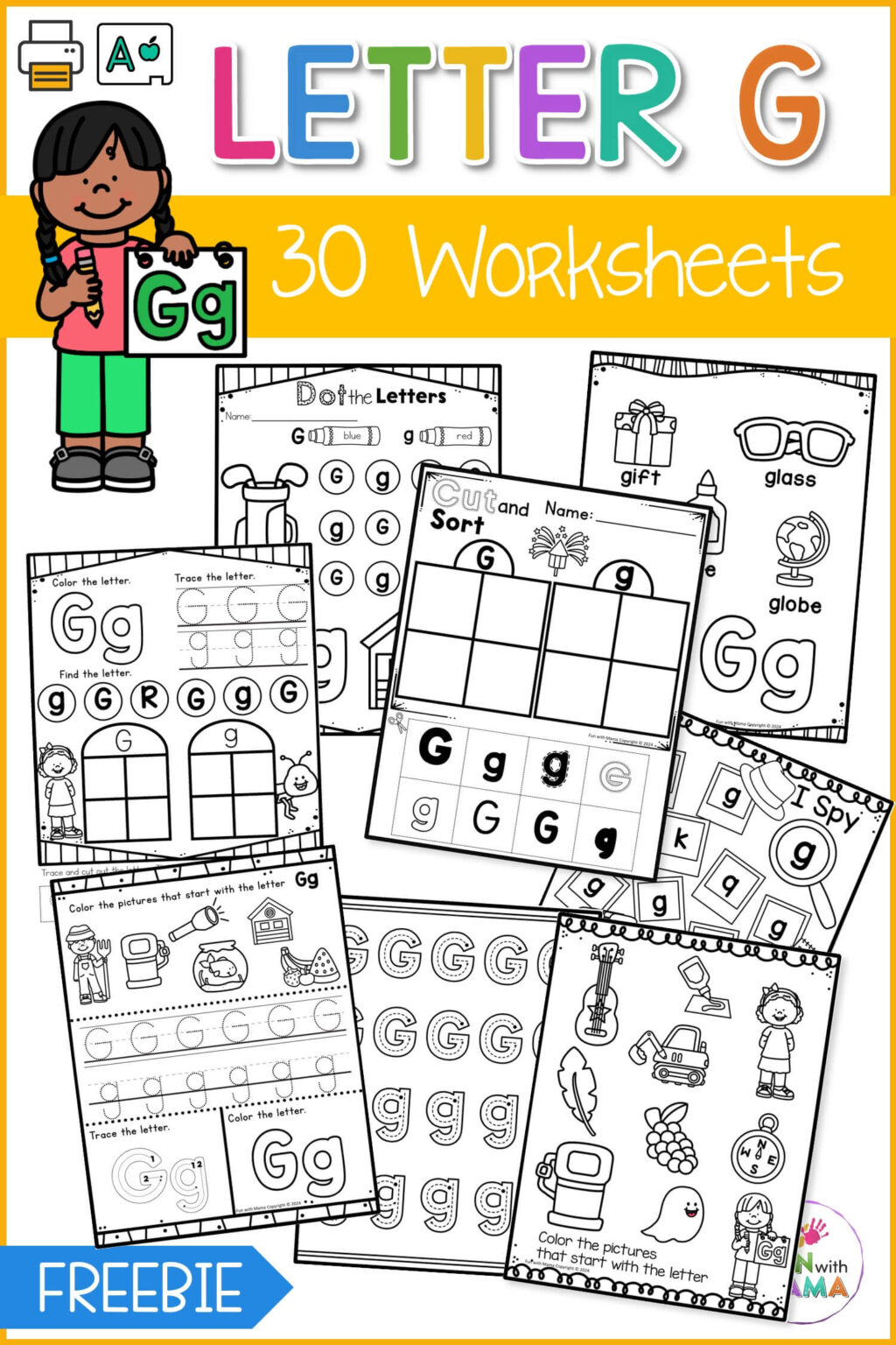 Letter G Worksheets - Fun with Mama