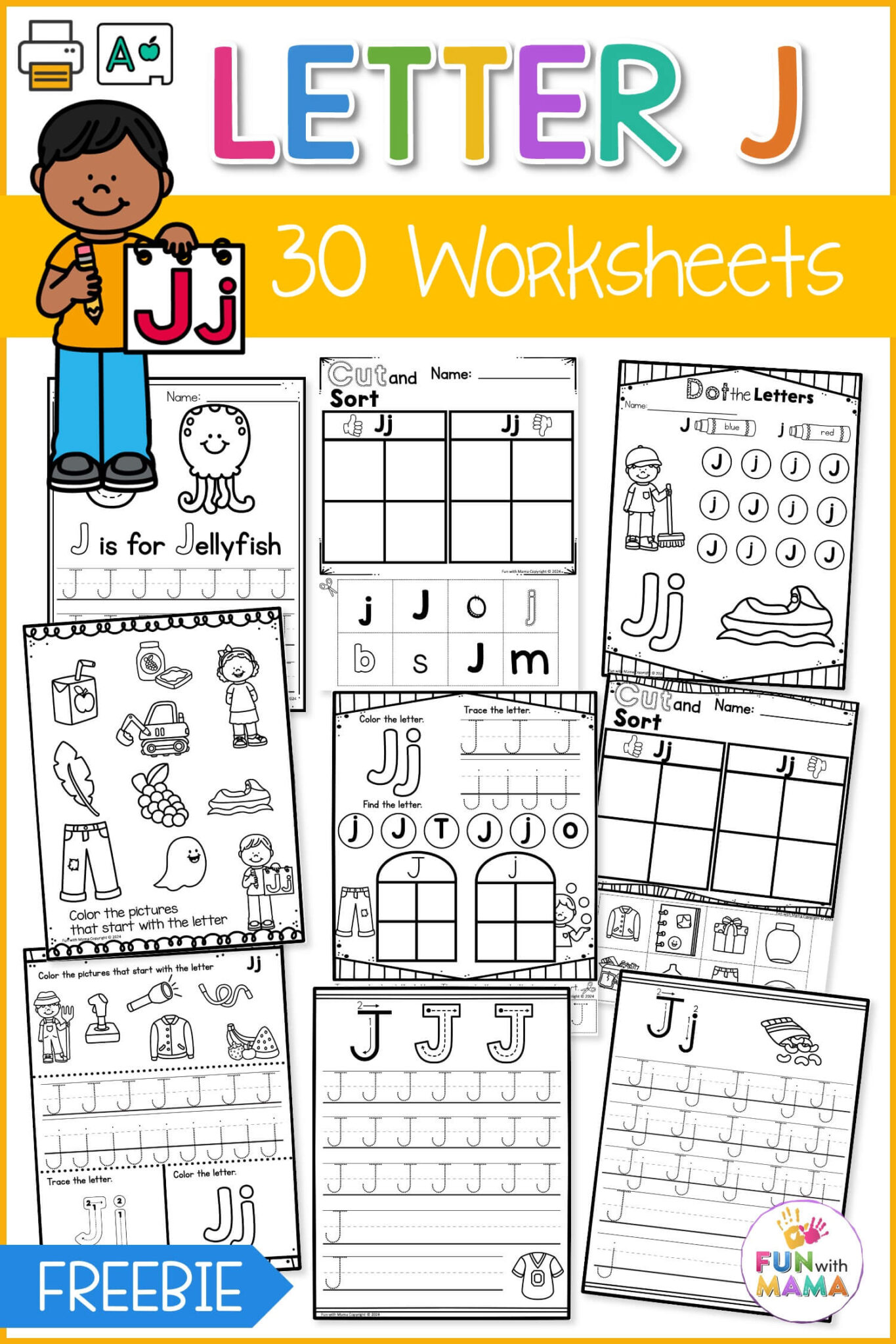 Letter J Worksheets - Fun with Mama