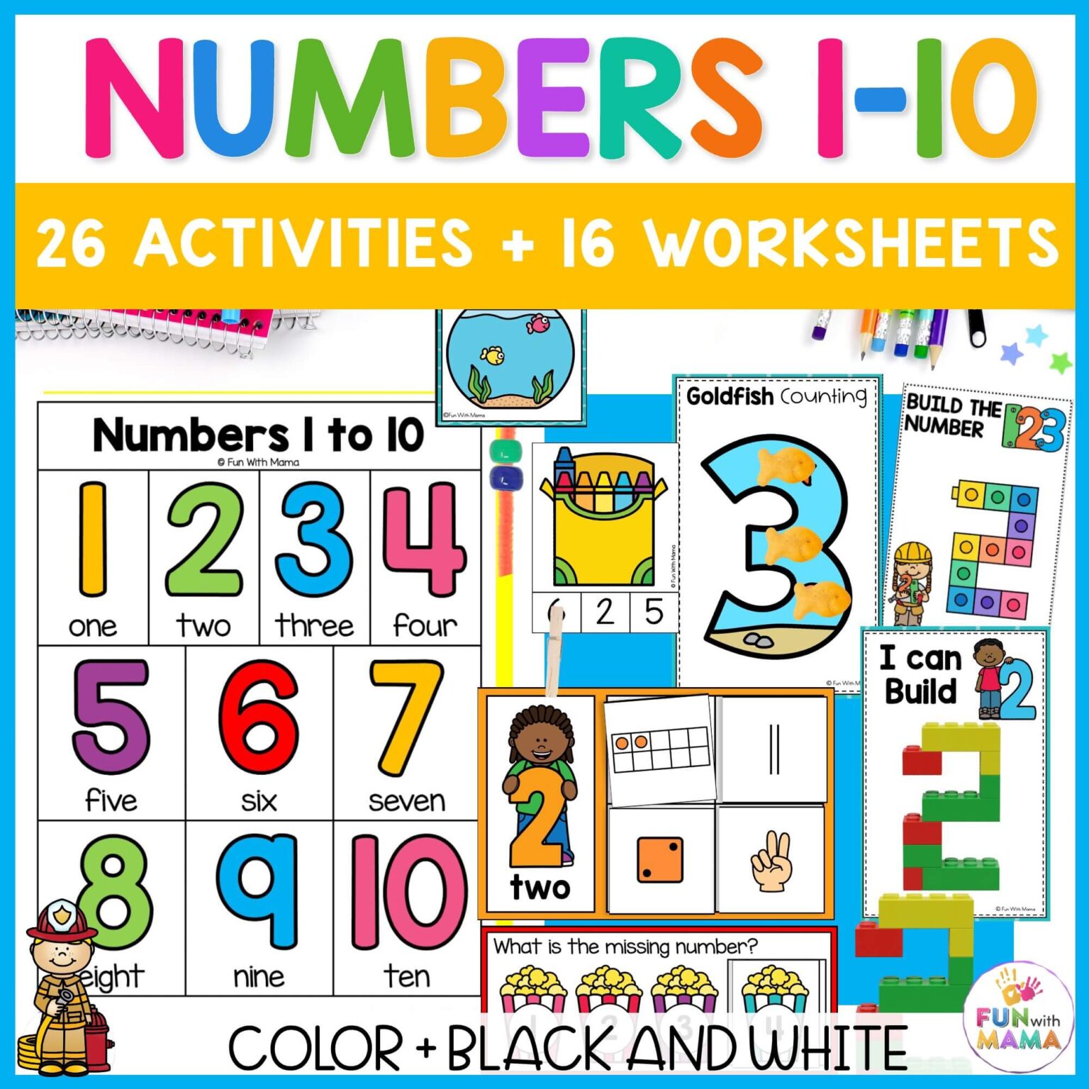 26+ Number activities for preschoolers - Fun with Mama