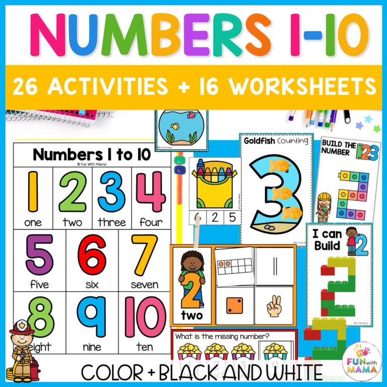 26+ Number activities for preschoolers - Fun with Mama