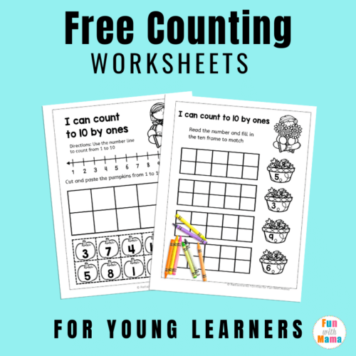 Free Counting Worksheets To Help With Numbers Counting - Fun with Mama