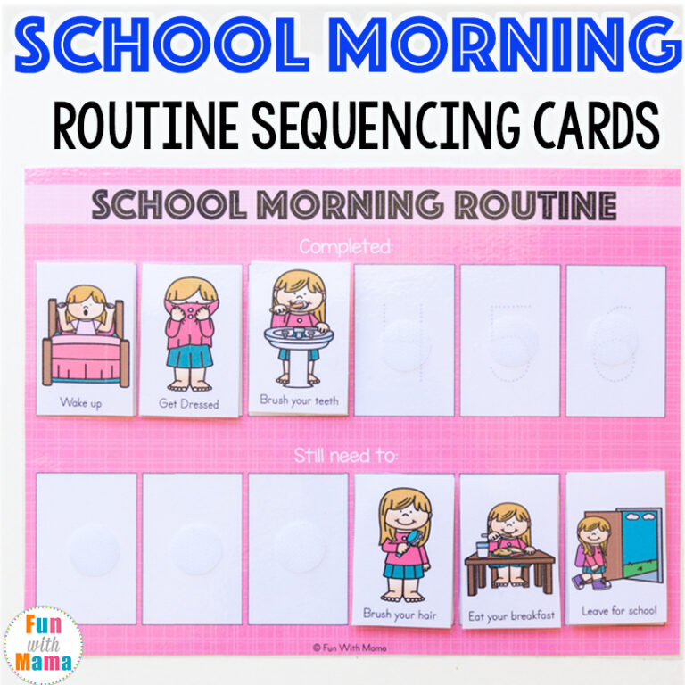 Kids Schedule Morning Routine For School - Fun with Mama