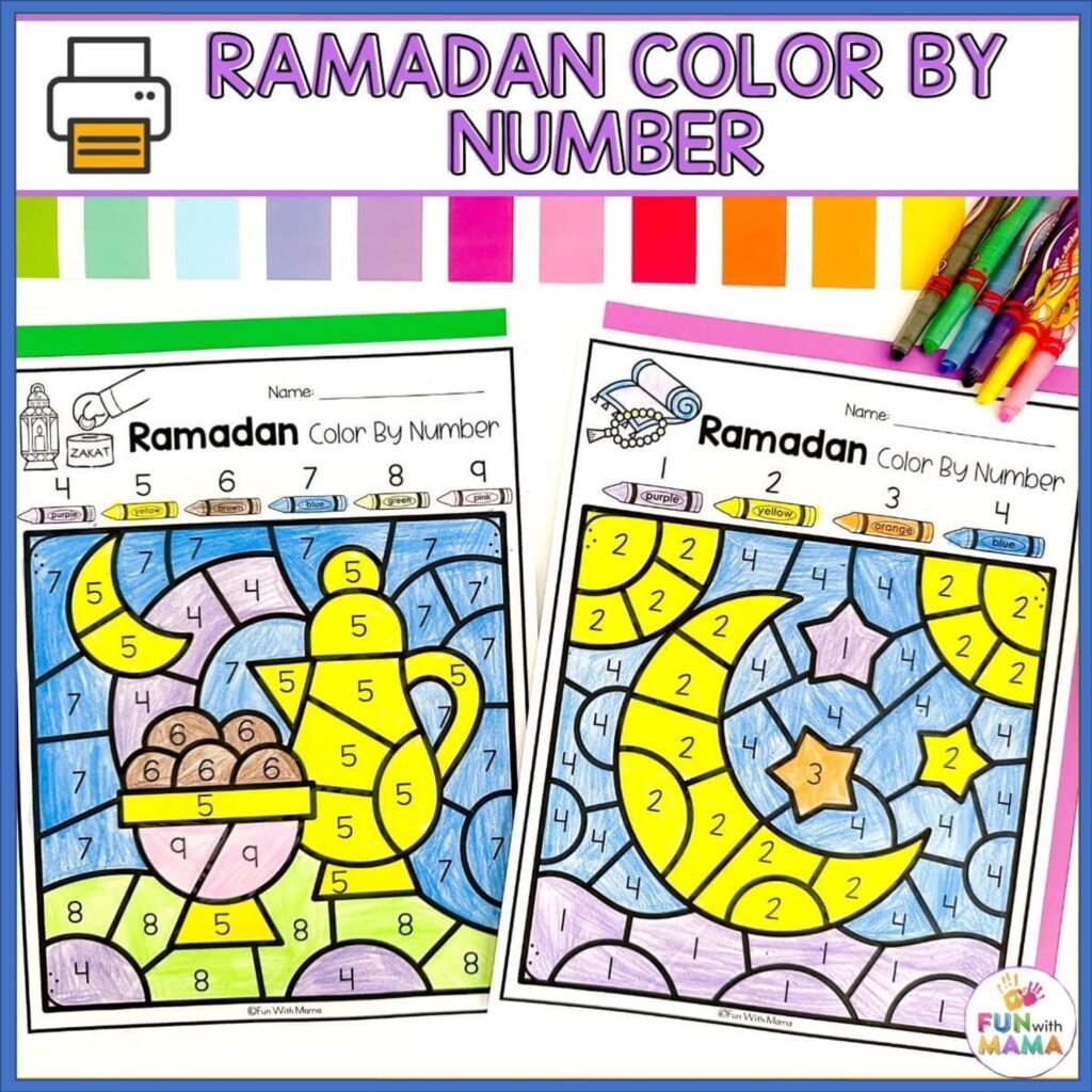 Ramadan Color By Number - Fun with Mama