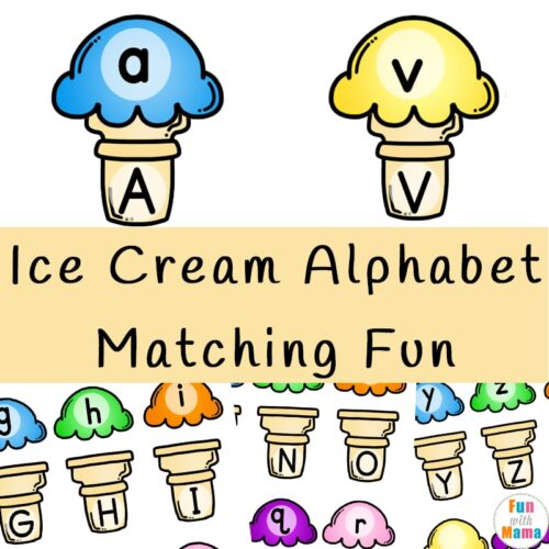 Ice Cream Alphabet Matching Fun - Fun with Mama