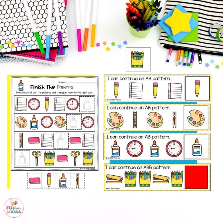 Back To School Supplies Activity Pack - Fun with Mama
