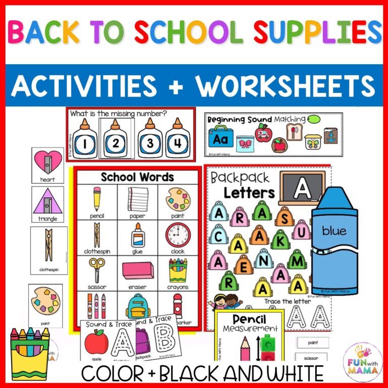 First Day of School Activities + Printables - Fun with Mama